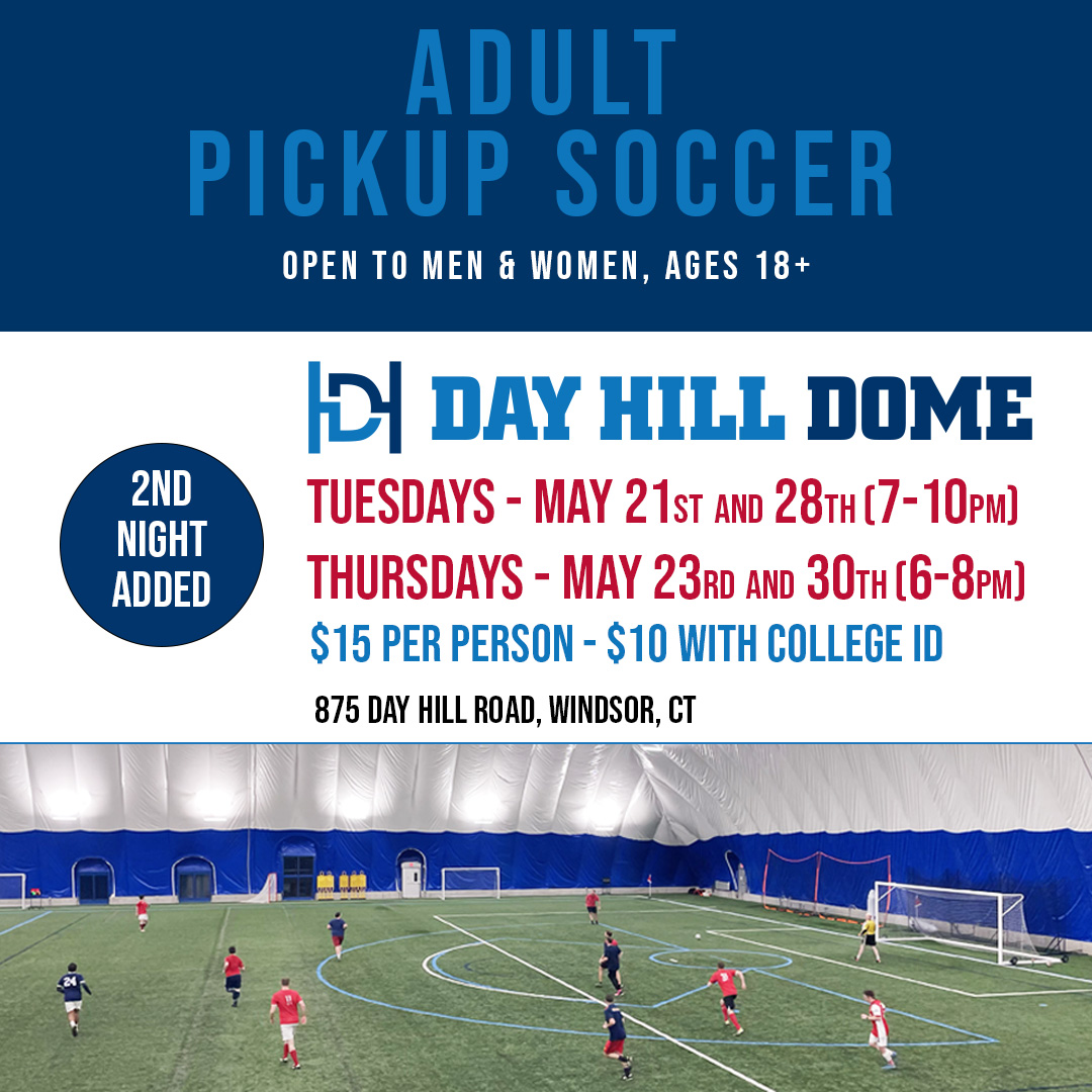 Adult Drop-In Soccer – Day Hill Dome